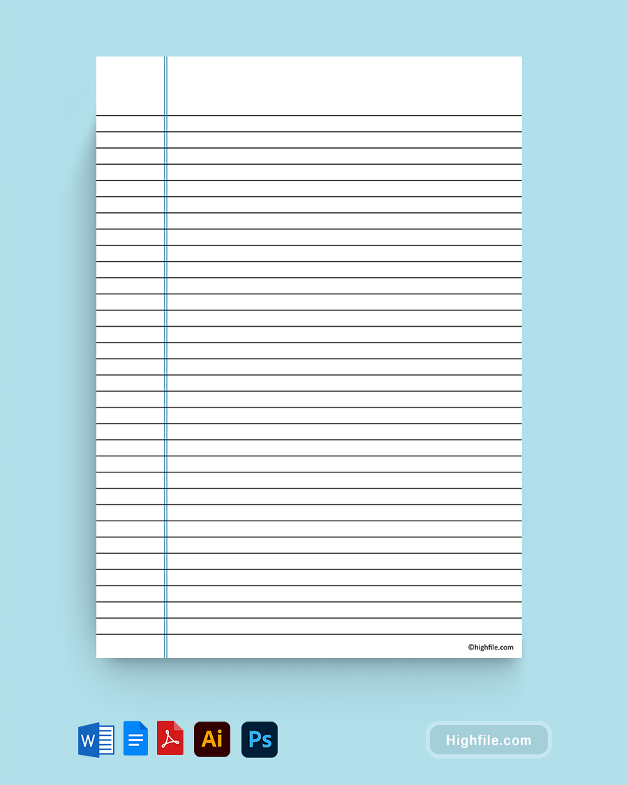 Printable Notebook Paper Template - Word | PDF | Google Docs | Adobe ... Printable Notebook Paper Template - Word | PDF | Google Docs | Adobe ...